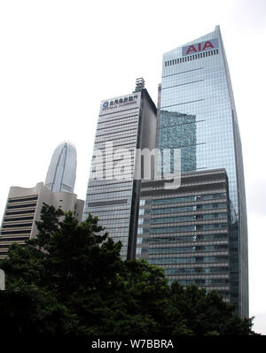 --FILE--A logo of AIA is seen on a building in Hong Kong, China, 17 ...