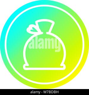 bulging sack circular icon with cool gradient finish Stock Vector Image ...