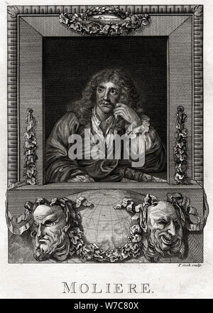 Portrait of Jean Baptiste Poquelin de Moliere, Jan de Groot, 1699 ...