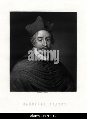 Cardinal David Beaton, Archbishop of St Andrews, (1825).Artist: J ...