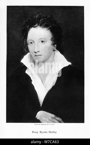 Percy Bysshe Shelley, English romantic poet, 19th century. Artist ...