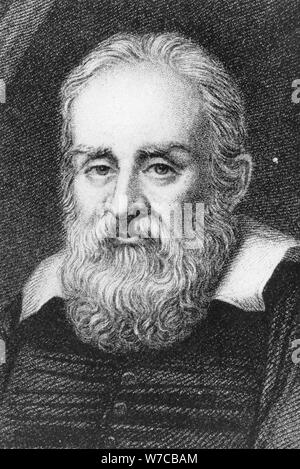 portrait of the famous scientist and astronomer Galileo Galilei Stock ...