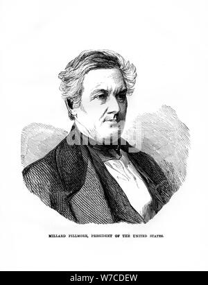 A portrait of Millard Fillmore, the thirteenth president of the USA ...