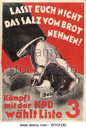 Poster of the Communist Party of Germany (KPD, Spartacus League) with ...