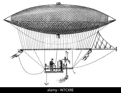 Airship by Henri Giffard Stock Photo - Alamy