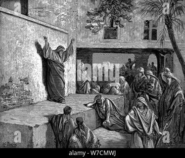 The Prophet Micah, engraving by Gustave Doré. The prophet Micah ...