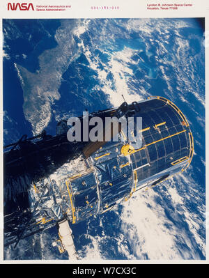 Deployment of the Hubble Space Telescope, 1990. Artist: Unknown Stock ...