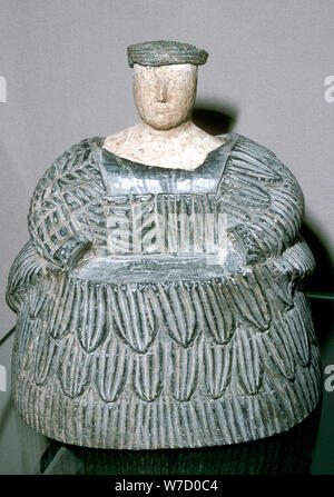The Princess of Bactria wearing a Kaukenes dress, Bactrian, Late 3rd ...