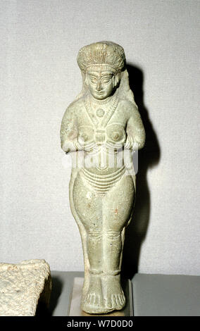 Terracotta statue of the goddess Astarte (Ishtar), Susa, Middle Elamite period, 1150 - 1100 BC ...