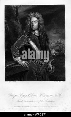 Portrait of George Byng Lord Torrington. 1747 Admiral of the Fleet ...