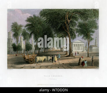 Yale College, New Haven, Connecticut in 1870's. From American Pictures ...