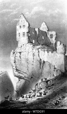 France, Ardeche, Rhone Valley, Saint Peray, the Crussol Castle, the ...