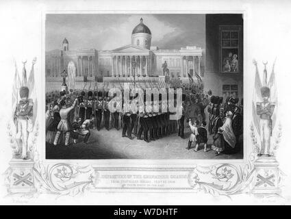 Crimean War 1853 - 1856, departure of the Coldstream Guards on the sail ...