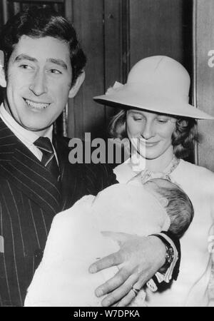 Prince Charles holding his godchild Stock Photo - Alamy