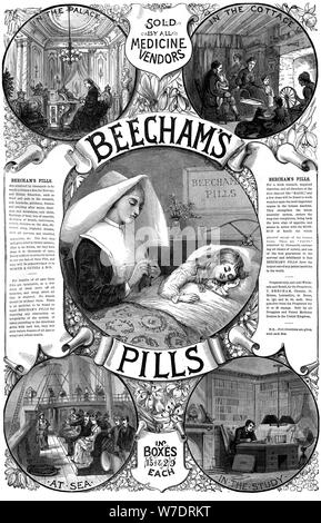 Advertisement for Beecham's Pills, 1887. Artist: Unknown Stock Photo ...