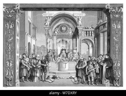 Saint Thomas Aquinas; Black and White Illustration Stock Photo - Alamy