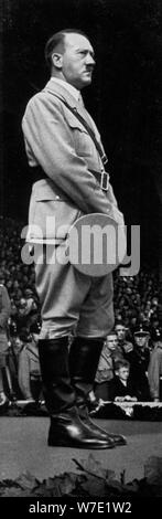 NUREMBERG RALLY 1930’s Chancellor Adolf Hitler in uniform wearing a ...