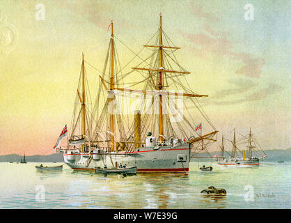 HMS Bramble 1st Class Gunboat of the British Royal Navy. Launched in ...