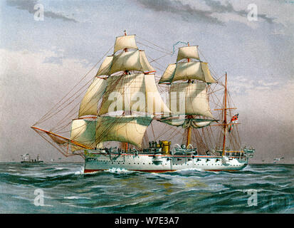 H.M.S. "Calliope" - 3rd class cruiser (1884) by W.F. Mitchell. Royal ...