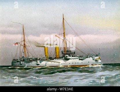 H.M.S. "Magicienne" - 2nd class cruiser (1888) by W.F. Mitchell. Royal ...