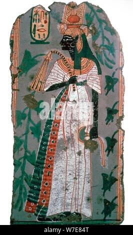 Ahmose-Nefertari, Queen of Egypt. Standing figure. Wood. Posthumous ...