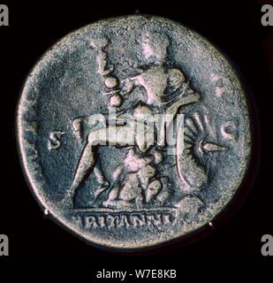 Roman Coin (Britannia Stock Photo - Alamy
