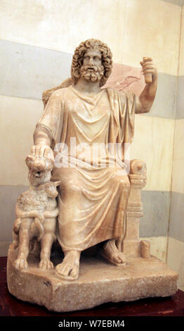 Statue of Serapis, Greco- Egyptian God of the Underworld. Artist ...