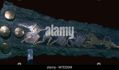 National museum. Mycenaean dagger Stock Photo - Alamy