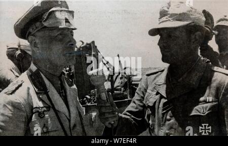 German General Erwin Rommel, Tobruk, Libya, World War II, 1941. Artist ...