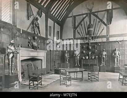 Hall at Ockwells, Berkshire, England. Ockwells Manor is a timber-framed ...