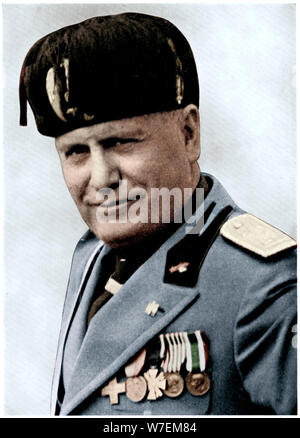 Mussolini - Il Duce - Fascist Italian Propaganda Poster Stock Photo - Alamy