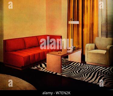 'Living-Room by Walter Dorwin Teague', 1939. Artist: Unknown Stock ...