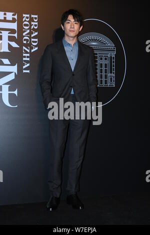 Chinese actor Kenny Lin or Lin Gengxin poses for portrait photos during ...