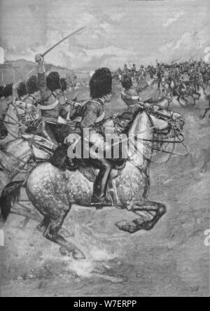 Victorian British Army, Heavy cavalry walking their horses, 1890s 19th ...