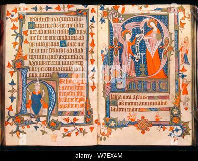 page from a book of hours illuminated manuscript from the late 1400s ...