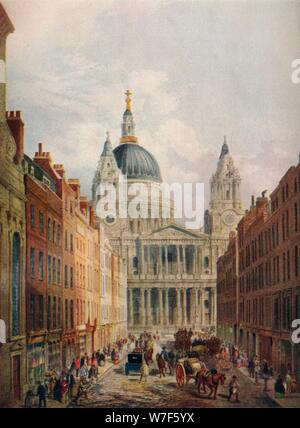 St Paul's Cathedral, St Paul's Cathedral, domed church, people, horse ...