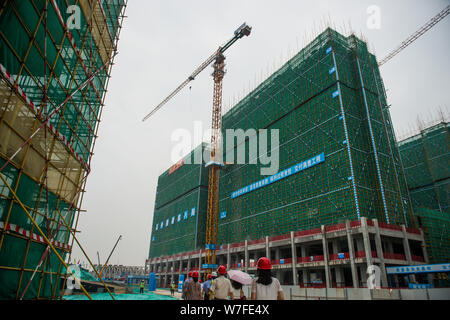 View of the construction site of the campus of Shenzhen MSU-BIT ...