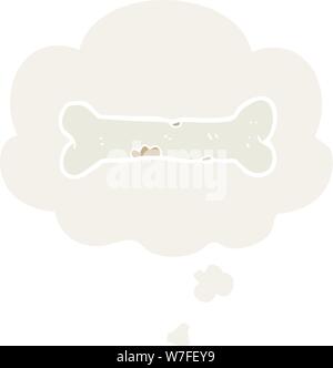 cartoon bone with thought bubble in comic book style Stock Vector Image ...