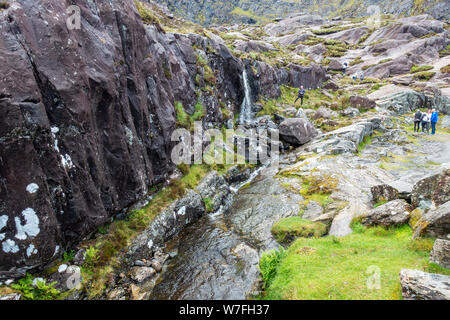 Conor Pass Waterfall, Dingle Peninsula, Co. Kerry, Ireland Stock Photo ...