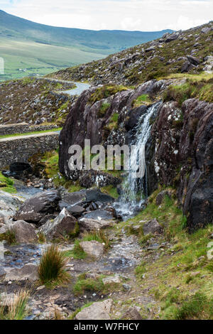 Conor Pass Waterfall, Dingle Peninsula, Co. Kerry, Ireland Stock Photo ...