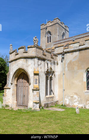 Village parish church of All Saints, Chelsworth, Suffolk, England, UK ...
