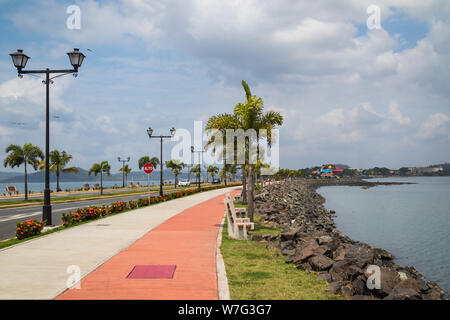 The Amador Causeway road, Panama City famous booming boardwalk and ...