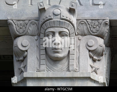 Art Deco Column Capital details, Mississippi War Memorial Building ...