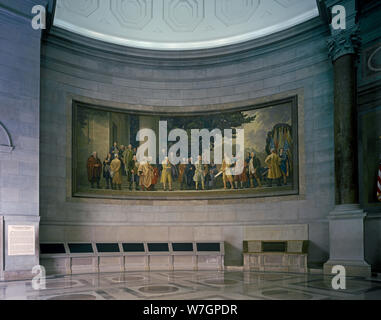 Barry Faulkner's Declaration of Independence Mural in National Archives ...