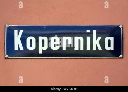 Sign of the Nicolaus Copernicus Museum of Torun Stock Photo - Alamy