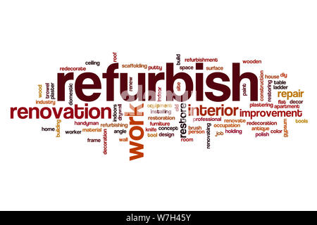 Refurbish word cloud Stock Photo - Alamy