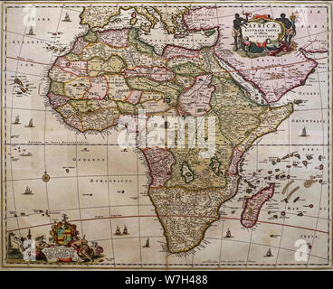 17th century Map of Africa Stock Photo - Alamy