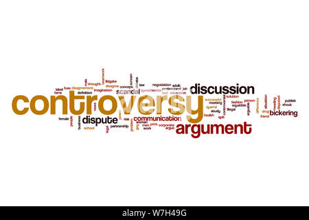 Controversy word cloud Stock Photo - Alamy