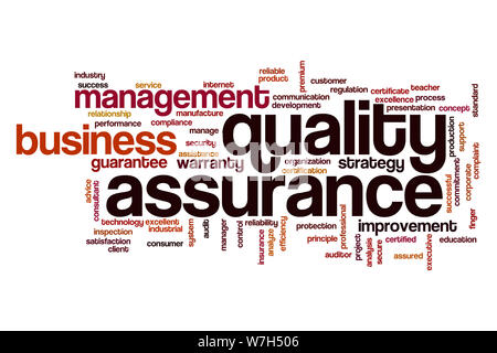 Quality assurance word cloud Stock Photo - Alamy