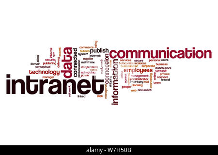 Intranet word cloud Stock Photo - Alamy